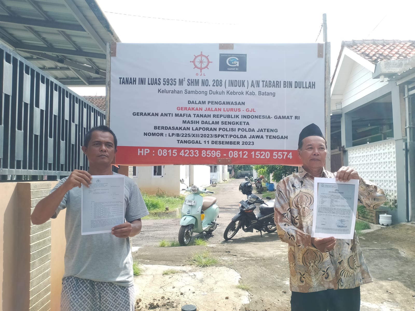 Plang Besar Dipasang: Karnoto Teriakkan Keadilan di Lahan 5.935 Meter ...